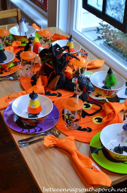 Halloween Table Setting Tablescape for Children