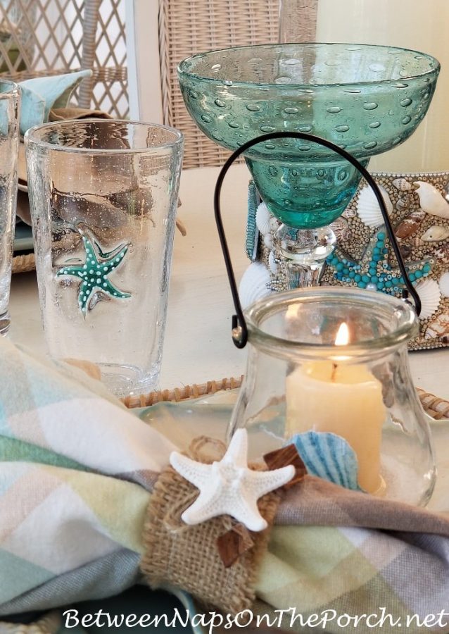 Beach, Shell & Starfish Themed Table Setting with Shell Dinnerware ...