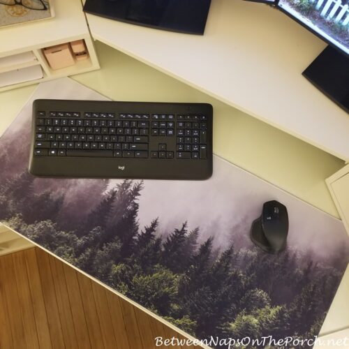 A Comfortable and Very Functional, “Forest-Themed” Desk Update