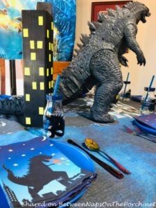 A Godzilla Themed Table Setting