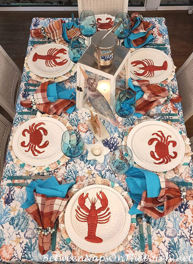 Cooling Off with Corals and Blues: Enjoying a Beach-Themed Table on the ...