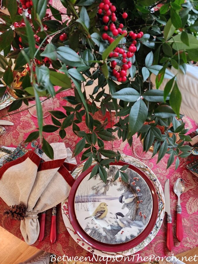 Lenox Winter Greetings Scenic Accent Plates in a Winter Table Setting