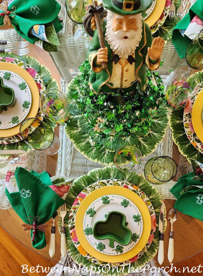 A Colorful Saint Patrick’s Day Table Setting, Happy St. Patrick’s Day!