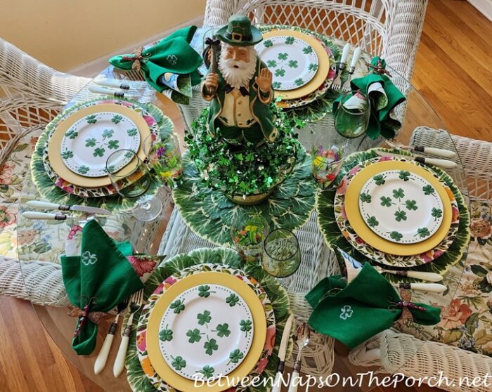 A Colorful Saint Patrick’s Day Table Setting, Happy St. Patrick’s Day!