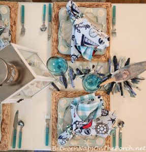 Dining Seaside: A Beachy, Nautical-Themed Tablescape & 2 Adorable ...