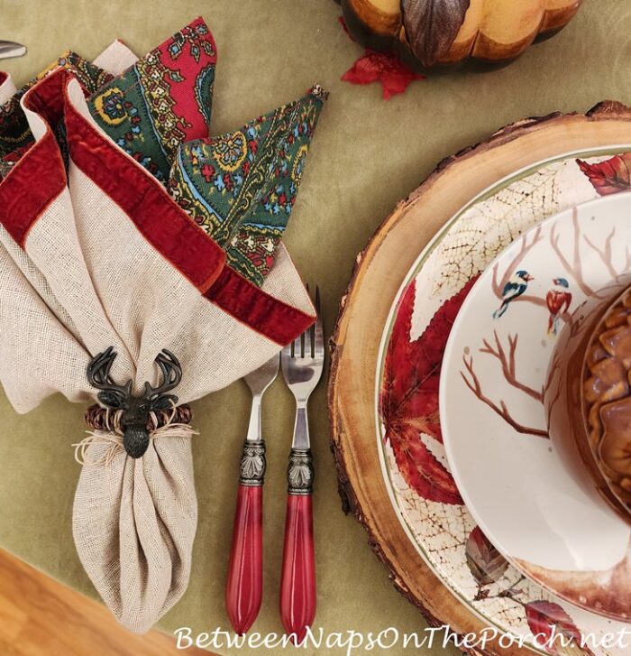 Whimsical Autumn Fall Woodland Table Setting with Deer Centerpiece ...