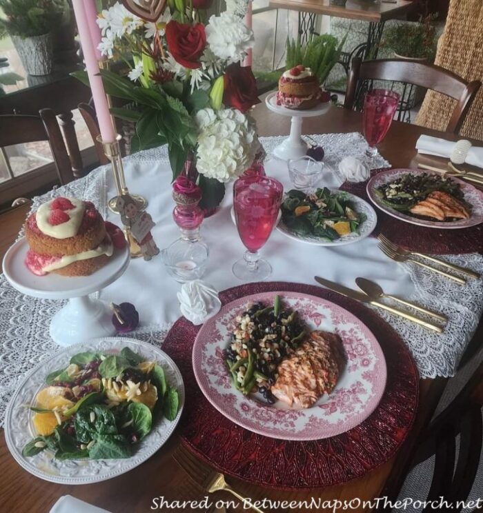 Romantic Dining For Two, Including A Beautiful Raspberry Lemon Cake Dessert