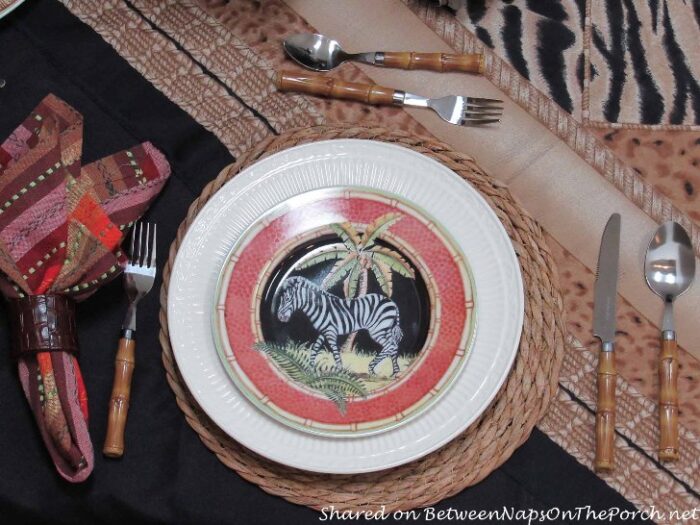 Charming Zebra Centerpiece For A Whimisical Safari Themed Table Setting