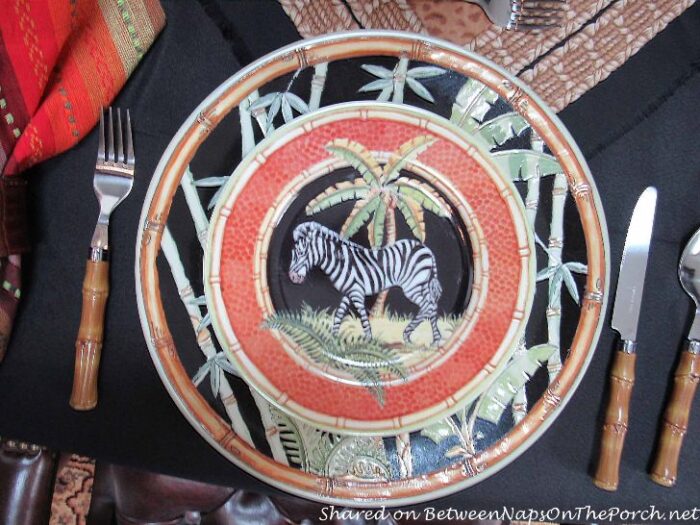 Charming Zebra Centerpiece For A Whimisical Safari Themed Table Setting
